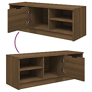 GaRcan TV Cabinet Living Room Sideboard Entertainment Centre TV Console Media Unit HiFi Cabinet with Shelf Grey Sonoma Engineered Wood (Brown Oak)