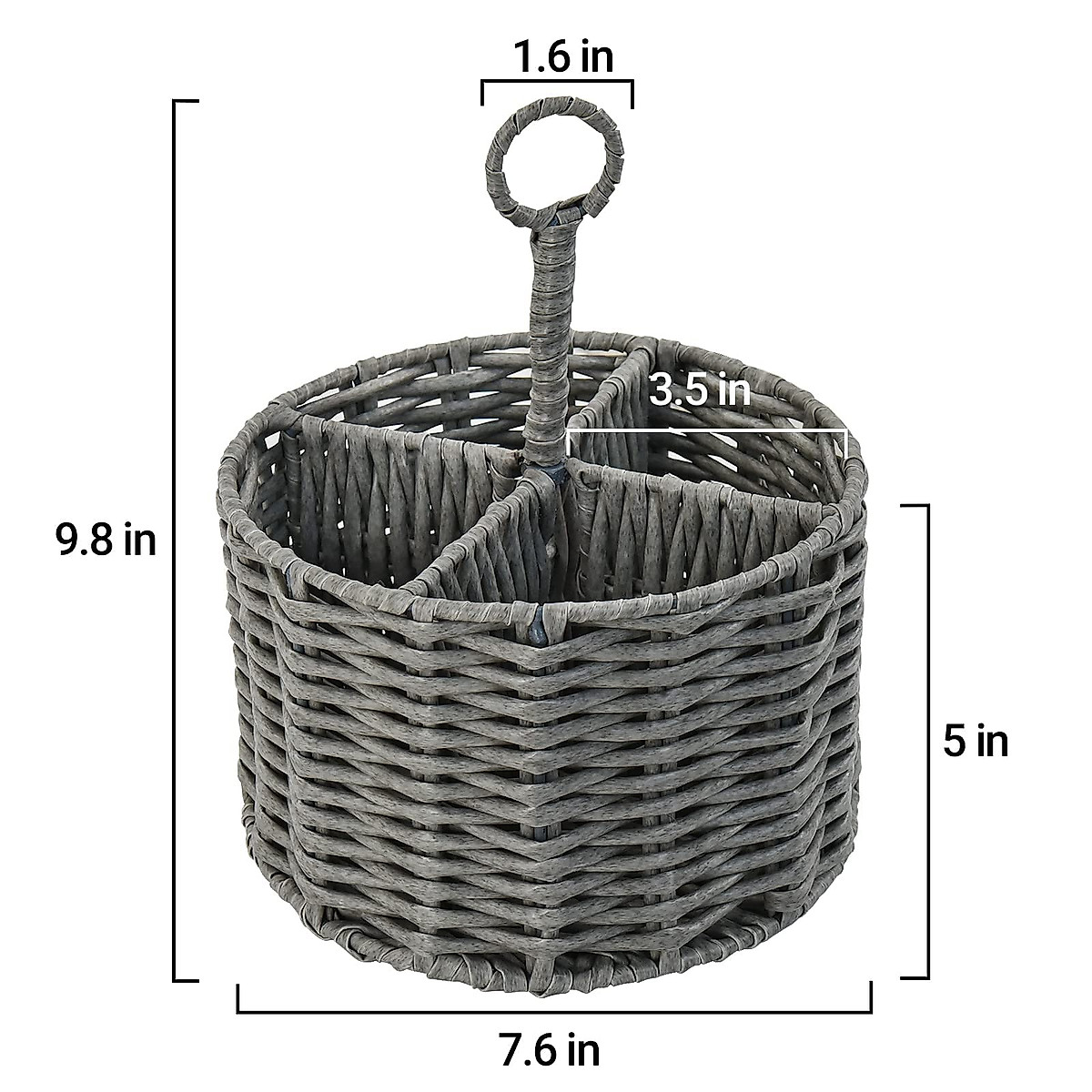 COZYYROME Utensil Caddy for Kitchen Countertop,Cooking Utensil Holder Counter Utensil Crock Holder for Kitchen Large Utensil Flatware Organizer,Kitchen Utensil Caddy With 4 Compartments