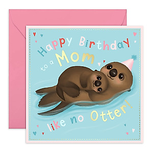 CENTRAL 23 Funny Mom Birthday Card with Stickers