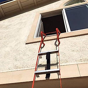 Hausse Retractable 3 Story Fire Escape Ladder, 25 Feet