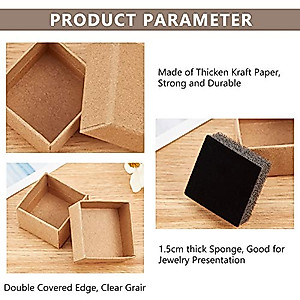 PH PandaHall 48 Pack Ring Box, 1.5x1.5x1.1 Inch Jewelry Gift Boxes Square Cardboard Jewelry Box with Foam Small Earring Packing Box for Selling Valentine Weddings Mother Birthdays Christmas Business