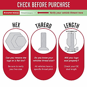 Wheel Accessories Parts 20 Pcs M14x1.5 14x1.5 OEM Style Lug Nuts 611-204 |ACPZ-1012-D | ACPZ-1012-M | 1.66" Long Black 13/16" Hex Fits 2014+ Ford Mustang | 2020+ Explorer | 2020+ Maverick