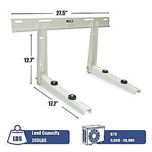 ONELIGHT Outdoor Wall Mounting Bracket,Support up to 265Lbs,9000-36000 Btu Condenser, for Hanging Ductless Mini Split Air Conditioner Heat Pump Systems,Split HVAC Installation Kit