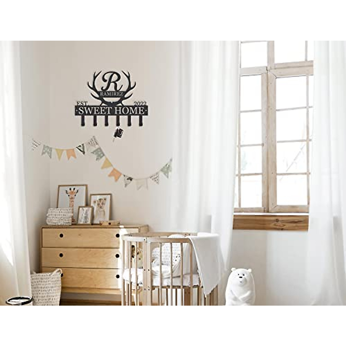 Key Hooks for Wall, Personalized Key Holder for Wall, Key Holder Coat Rack, Rustic Key Holder for Wall, Antler Key Holder Simple and Practical Key Hooks, Key Holder Wall Hanging, Custom Name Key Rack