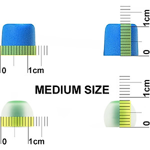 12pcs (NSY-BLMF-sB) S/M/L Premium Memory Foam and Silicone Eartips Adapters Compatible with Sennheiser (M2 IE) Momentum I and G, CX 3.00, CX 5.00, CX 7.00BT, HD1, HD1 Free and HD1 Wireless Earphones