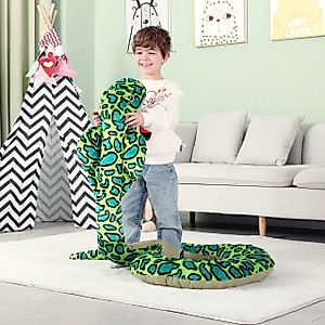 IKASA Giant Snake Stuffed Animal Plush Toy,106" Large Cobra Cute Jumbo Soft Toys,Huge Big Size Fluffy Plushy Fat Oversized Plushie,Gifts for Kids
