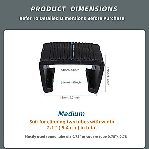 SUQ I OME 6 pack Outdoor Patio Rattan Wicker Furniture Sofa Clip, Sectional Rattan Sofa Chair Module Outdoor Couch Garden Furniture Fasteners Clip Connector for tube width 2.14''