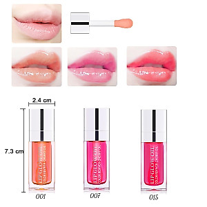 WFWJ Hydrating Lip Glow Oil,Plumping Lip Oil,Tinted Lip Balm Lip Care,Transparent Toot Lip Oil,Moisturizing Lip Gloss,Lip Plumper Gloss Make Lips Fuller and Moisturizing(#07 Raspberry)