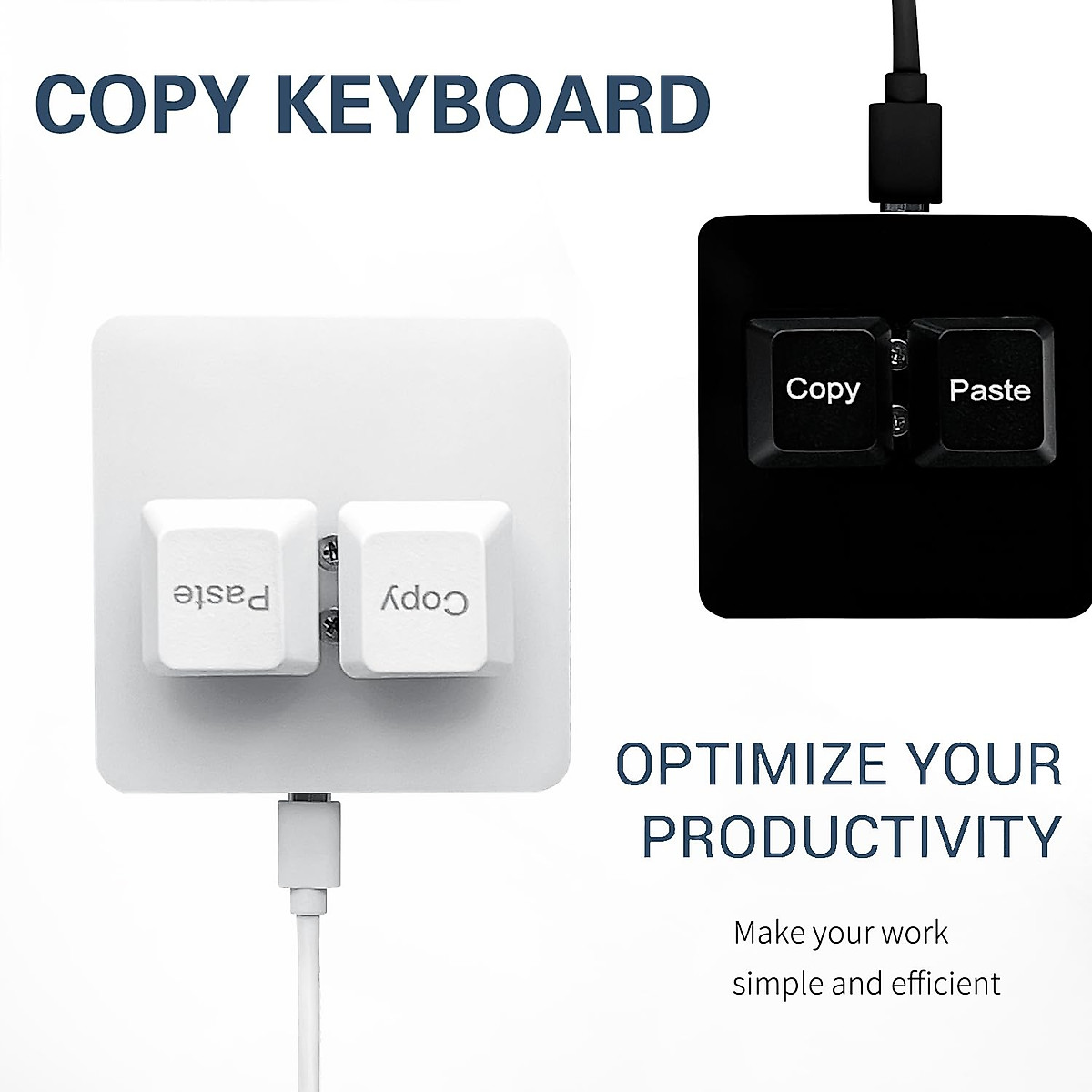 BTXETUEL Copy and Paste 2-Key Keyboard SAYO OSU Keypad Hotswap One Handed Mechanical Gaming Keyboard Cherry Switch RGB Backlit Mini USB Keypad for macros or Rhythm Games