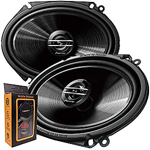 Pair of Pioneer TS-G6820S 500W Max (80W Rms) 6" X 8" G-Series 2-Way Coaxial Car Speakers - 2 Speakers + Gravity Magnet Phone Holder