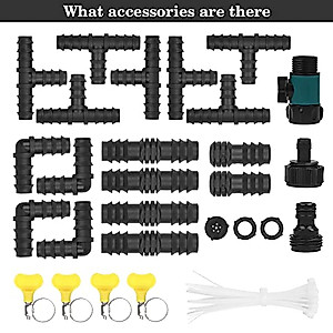 Soaker Hose 150 FT for Garden Beds 1/2 Inch,Solid Brass Connectors Rubber Longer Lasting Drip Irrigation Save 70% of Water Various Accessories Great for Lawn and Yard (150FT)