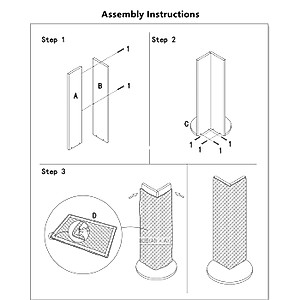 SHENGOCASE 20.5" Tall No Drilling Wall Sofa Couch Corner Cat Sisal Scratcher,Scratching Post,Replaceable Sisal Scratch Pad Mat, Couch Protector