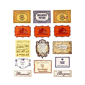 Conquest Journals Harry Potter Potions Labels Vinyl Stickers, Set of 50, Official Labels from The Wizarding World, Waterproof and UV Resistant, Great for All Your Gadgets, Potterfy All The Things