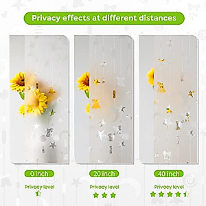 Viseeko Window Privacy Film: Decorative Window Film UV Blocking Removable Frosted Window Sticker Bell Pattern for Children Room 17.5 * 78.7 inches …