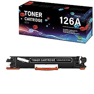 126A Black Toner Cartridge, CE310A High Capacity Toner Cartridge, Compatible Replacement Pro CP1025 Pro CP1025NW Pro MFP M177FW Pro CP1025 Pro 100 Color MFP M175NW Printer.(1 Pack /Black)