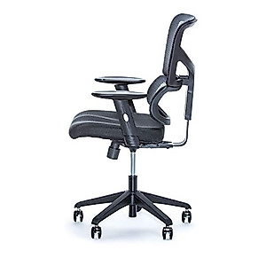 X-Chair X-Basic Task Chair, Black Flex Mesh - Ergonomic Office Seat/Adjustable Backrest/Foam Seat/Relaxed Recline/Perfect for Office or Home Desk