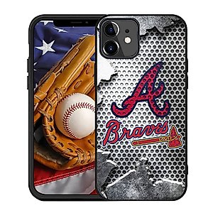 for Atlanta Baseball Fans Case Cover Compatible with iPhone 12/12 Pro, Slim Fit Protective Back Case Shell Gift for Dad Mum Men Women Boy Girl for 12/12 Pro 6.1 in