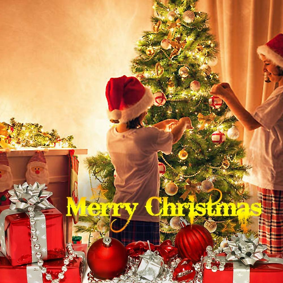 Qedertek 2 Pack Solar Lights Outdoor, 72ft 200 LED Solar String Lights 8 Modes Solar Lights Waterproof Decorative Lights String for Home, Patio, Lawn, Garden, Wedding, Party Decorations(Warm White)