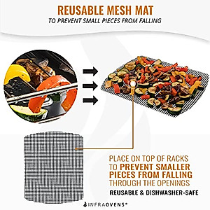 Air Fryer Reusable Liner Accessories for Ninja Foodi Grill AG301 5-in-1 4qt Ninja Air Fryer Accessories with Air Fryer Recipes, Easy to Clean, Food Safe Replacement for Parchment Paper by INFRAOVENS