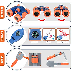 MITCIEN Kids Camping Toys Set with Tent,Camping Toys for Kids, Outdoor Camping Toys for Kids Toddlers Boys Girls Age 3 4 5 6, Include Kids Camping Tent/Campfire/Oil Lamp/Pretend Food