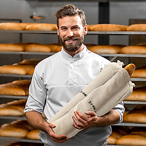 6 Pcs Linen Bread Bags Reusable Bread Bags for Homemade Bread Large Drawstring Artisan Bread Storage Bags Loaves Pastries Bags Homemade Food Storage Wedding Gift for Home Bakery, 12 x 15 In, 6 x 26 In