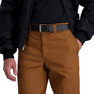 Dickies Men's Big & Tall Leather Double Prong Belt, Black, 2X (46-48)