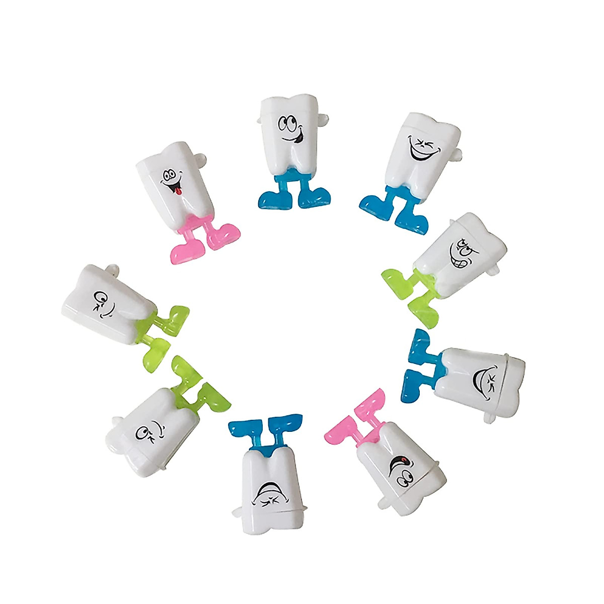 Teeth Storage Box, YOUYA DENTAL Lovely Baby Milk Tooth Fairy Box Tooth Organizer Teeth Saver Box with Expression Case Gift for Kids Keepsake-White(50 Pieces)