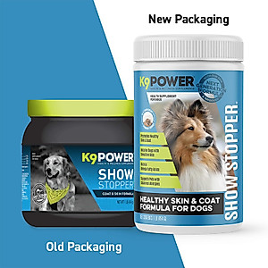 K9 Power Show Stopper - Premium Dog Skin Supplement, Dog Seasonal Allergy Relief, Dog Probiotics for Itchy Skin That Reduces Hot Spots and Excessive Shedding, 1lb