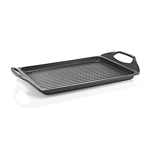 GUZZINI 09810010 COOK & SPACE Large Grill Pan, Induction Compatible, Black