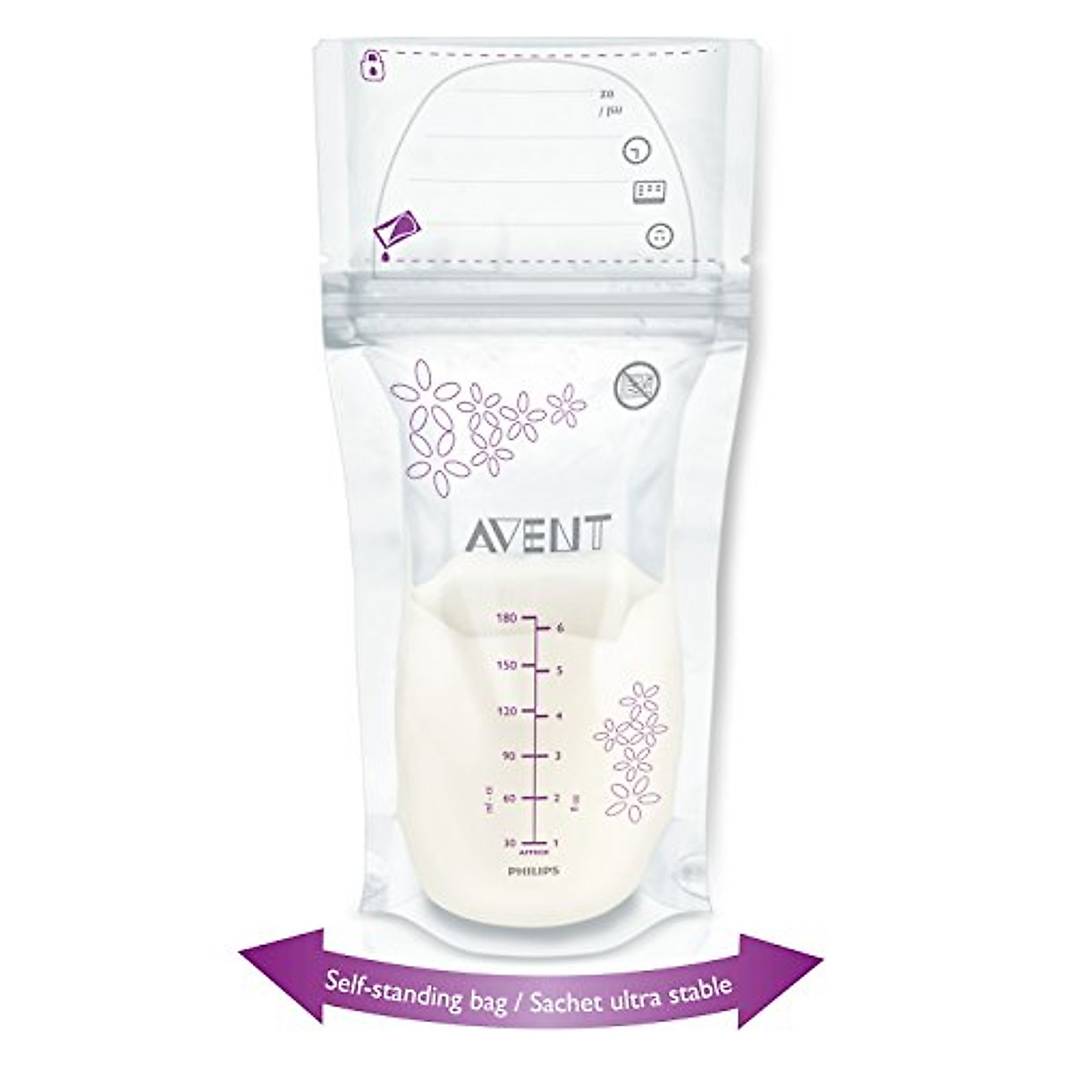 Philips AVENT Breast Milk Storage Bags, 6 Ounce, 25 Count