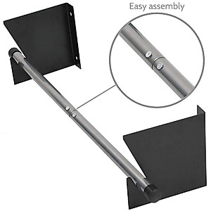 Wall Mount Roll Rack Holder - 60-inch Length Adjustable (28"-60")