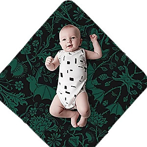 Belinyo Bat Flower Baby Swaddle Blankets Nursing Cover Infant Receiving Blankets for Crib, Stroller, Travel( 36x 36'')