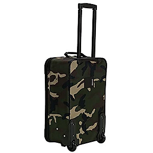 Rockland Journey Softside Upright Luggage Set, Expandable, Camouflage, 4-Piece (14/19/24/28)