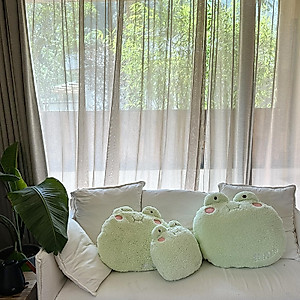 DXDE4U Frog Plush Pillow, Adorable Frog Stuffed Animal (15 * 14 inch), Home Cushion Decoration Plush Hugging Pillow Frog Toy Birthday Xmas Travel Gift for Kids Adults Girls Boys