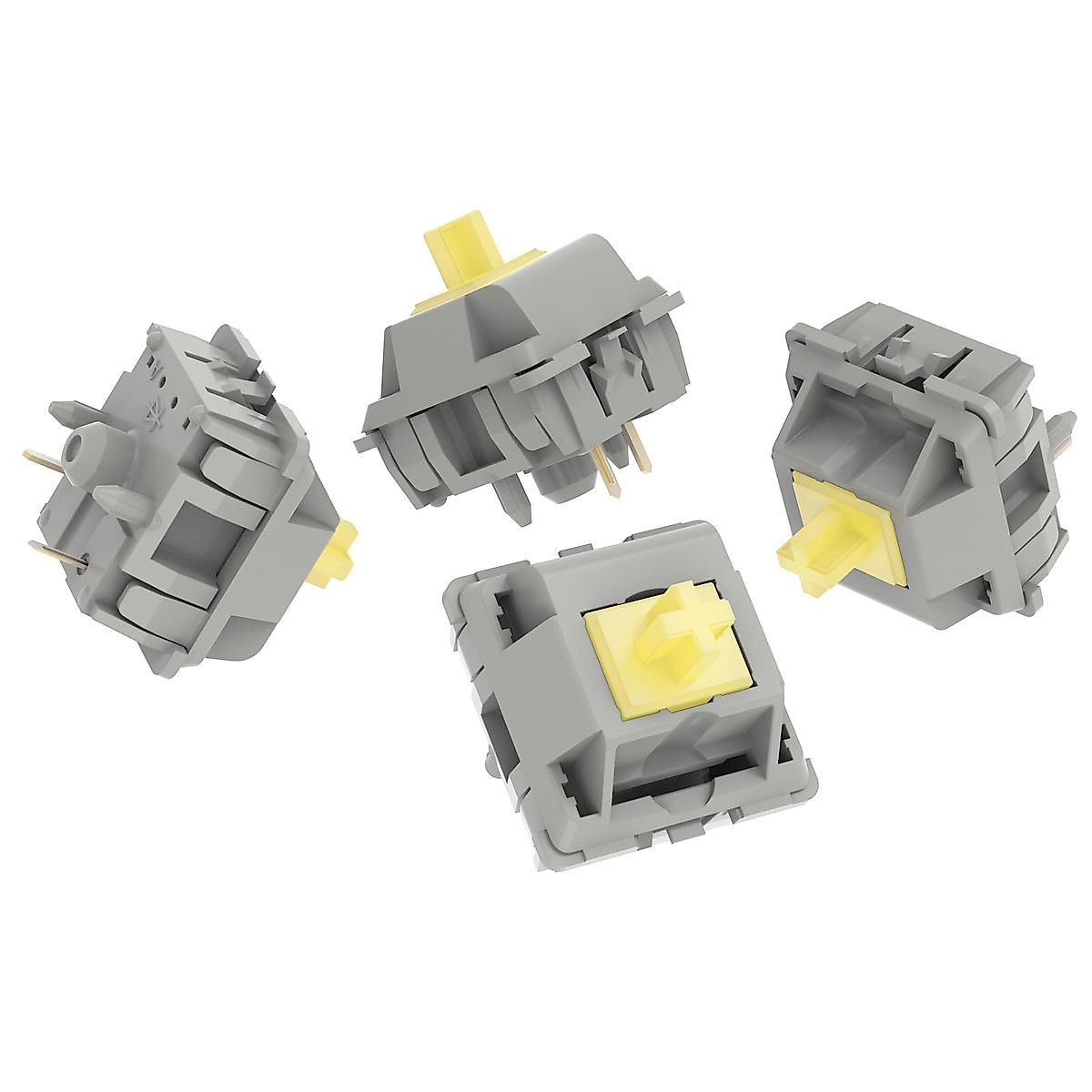 ZugGear DUROCK POM Switches Tactile Sunflower T1 Keyboard Switch 67g Mechanical Switches, 5 Pins Pre-Lubed Tactile Switches (90pcs, DUROCK POM T1)