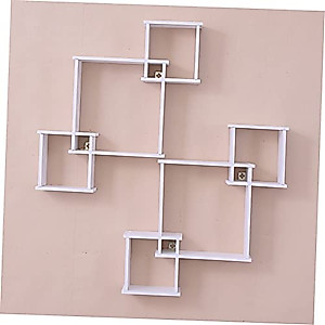 Amosfun Wall Storage Rack Storage Shelves Wall Storage Shelf Home Storage Shelf Home Storage Shelf Wall Decor Wooden White