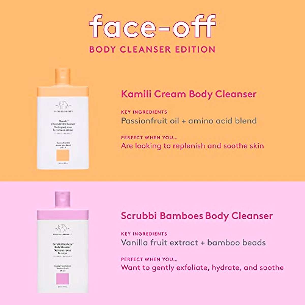 Drunk Elephant Kamili Cream Body Cleanser. Replenishing and Soothing Cream Body Cleanser (240 mL / 8 Fl Oz)