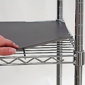 Shelf Liner, 60 x 18 in., Black, PK4