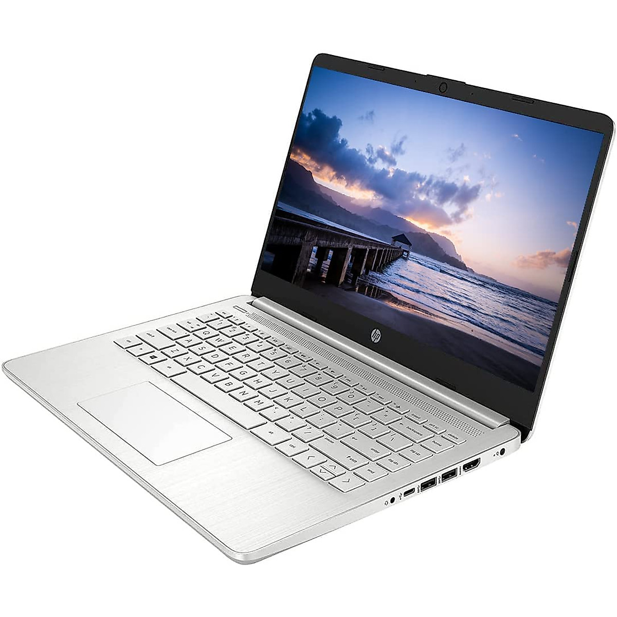 HP 14 Laptop, 14" FHD Display, AMD Ryzen 3 3250U Processor, 16GB DDR4 RAM, 512GB PCIe SSD, USB Type-C, Wi-Fi, Webcam, HDMI, Windows 11 Home, Silver