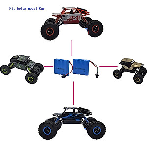 Blomiky 2 Pack 4.8V 700mAH Ni-Cd Battery Pack and 2 USB Charger Cable for SY-E511 RC Excavator C181 C182 C185 1/18 Scale RC Truck C181 Battery & USB 2