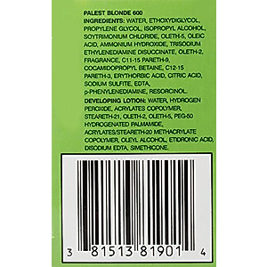 Clairol Balsam Permanent Hair Dye, 600 Palest Blonde Hair Color, 3 Count