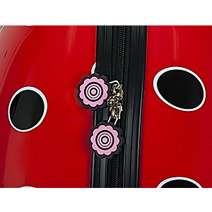 Rockland Jr. Kids' My First Hardside Spinner Luggage, Telescoping Handles, Ladybug, Carry-On 19-Inch