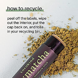 Cocokind Mymatcha All-Over Moisture Stick, Lip Balm and Eye Cream for Dry Skin, With Organic Coconut Oil and Beeswax, Green Tea Mask Stick