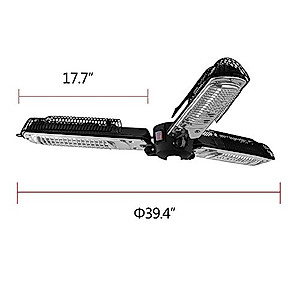 Skypatio Electic Parasol Patio Heater, Folding Electric Outdoor Umbrella Space Heater,3 infrared Heating Lamps for Pergola or Gazebo, 1500W,Black