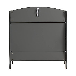 Guangshuohui 3-Drawer Changing Table, Wooden Bed Nursing Table Infant Diaper Changing Station with Drawers, Safety Rails & Strap, Baby Changing Table Dresser for Nursery, Easy Assembly (Grey)