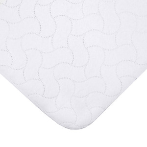 TL Care Waterproof Quilt-Like Flat Reusable Multi-Use Protective Mattress Pad Cover for Babies, Adults & Pets, White,27" x 36"