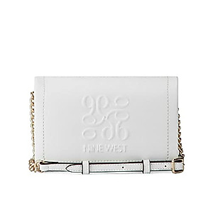 NINE WEST Emmaline Mini Crossbody Flap, Optic White