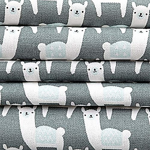 Premier Prints Alpaca Farm Sundown Grey, Fabric by the Yard