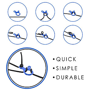 West Coast Paracord 3 Hole Tensioner Guyline Adjuster with a Figure 9 Descender Ring 3 Hole Connector- Tie Down, Tent, Shade, Canopy, Camping, Hiking, Backpacking (Silver, 10 Pack)