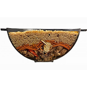 MangalGrills Cast Iron Uzbek Traditional Kazan Cauldron 22L Qozon Qazan Caldero Kadai Pilaf Plov Lagman Shorpa